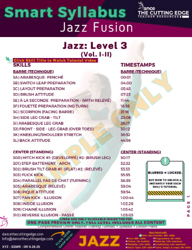 SMART Syllabus Ala Carte - Dance: The Cutting Edge