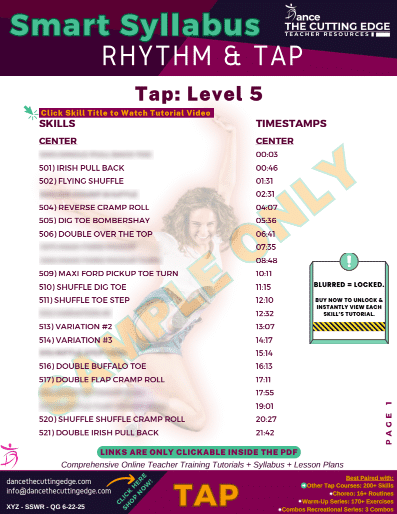 SMART Syllabus Ala Carte - Dance: The Cutting Edge